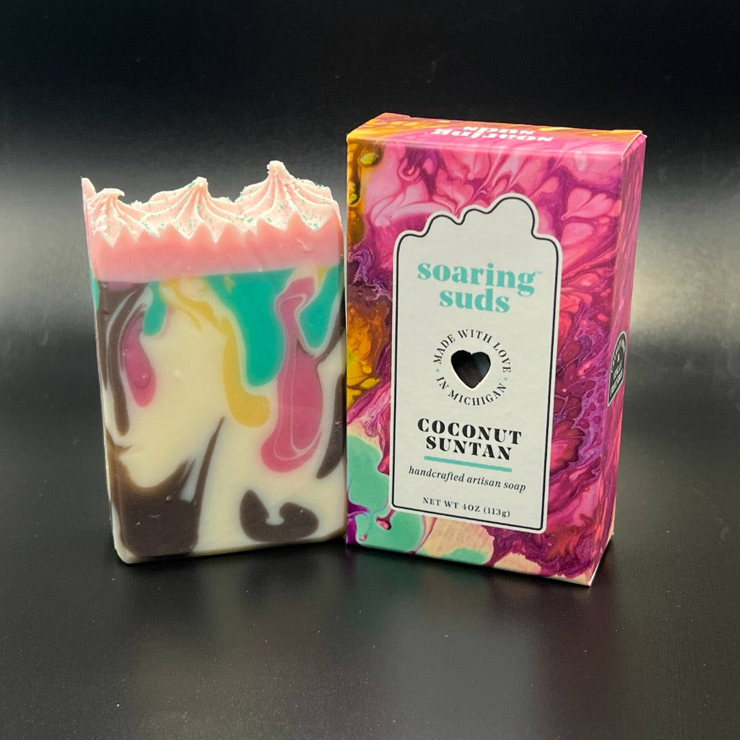 Coconut Suntan Artisan Soap – Soaring Suds Soap Co., LLC